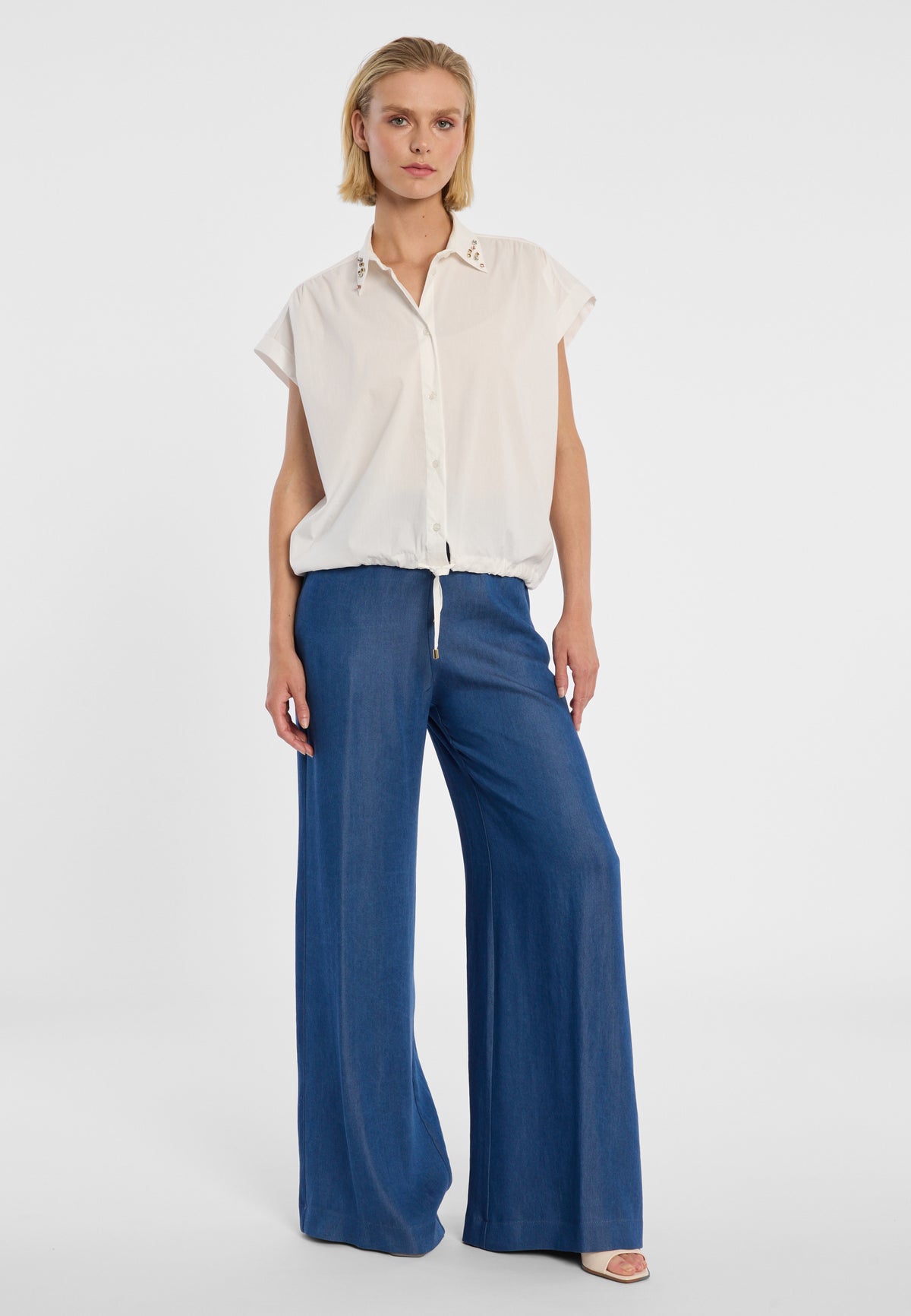 Weite Palazzo Hose Doena in Sommerjeans